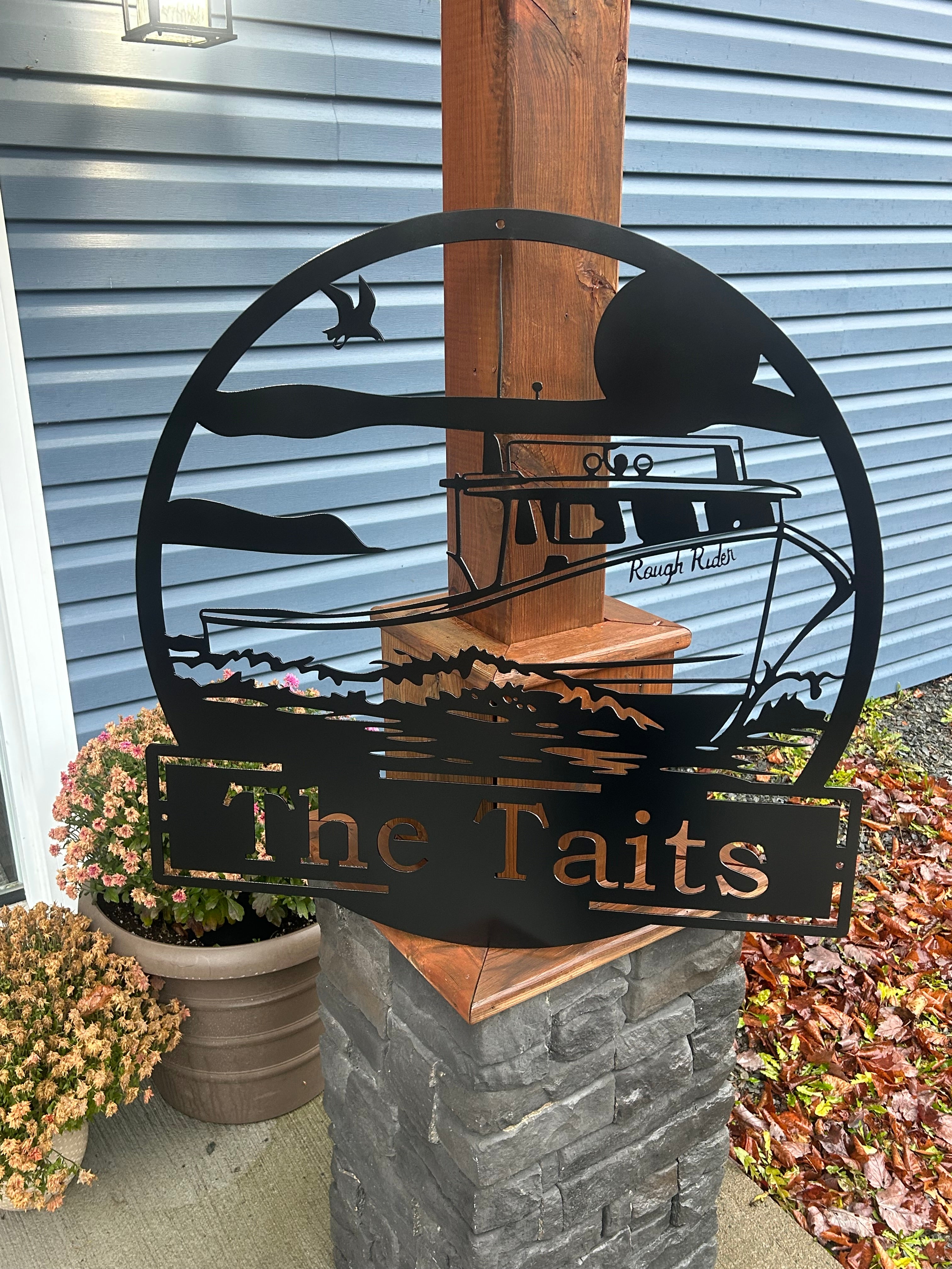 Custom Metal Boat Signs Made in Canada – Smoke on the Water Fire Pits ...