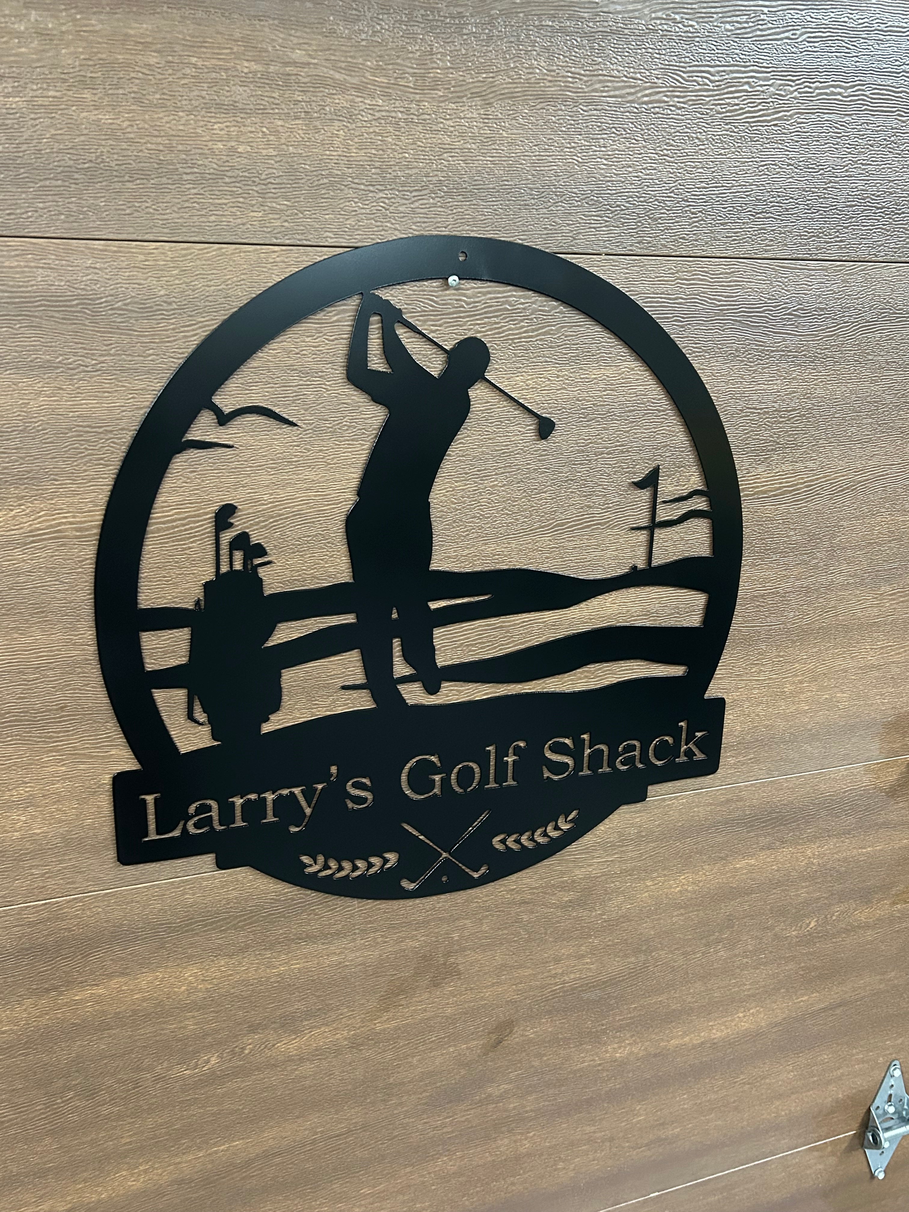 Custom Golfer Sign – Smoke on the Water Fire Pits and Signs