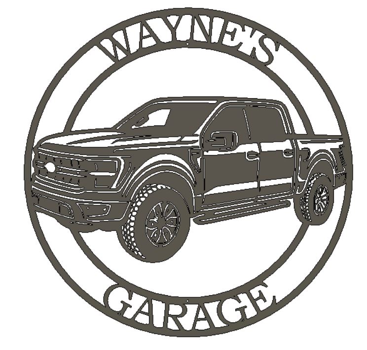 Custom f150 tremor metal sign – Smoke on the Water Fire Pits and Signs